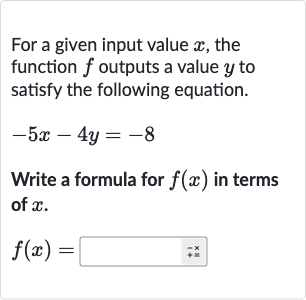 (Solved)-For a given input value x, the function f outputs a value
